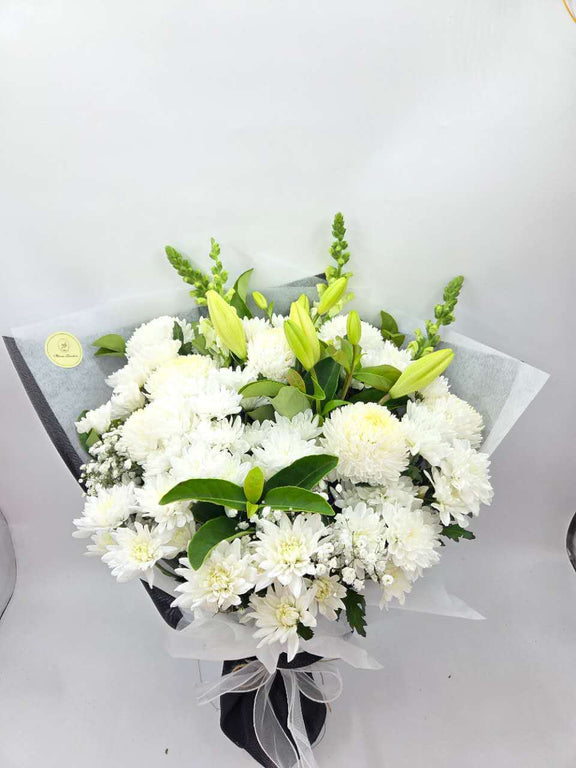 White Sympathy Bouquet| Same Day Florist|Melbourne Flower Delivery ...